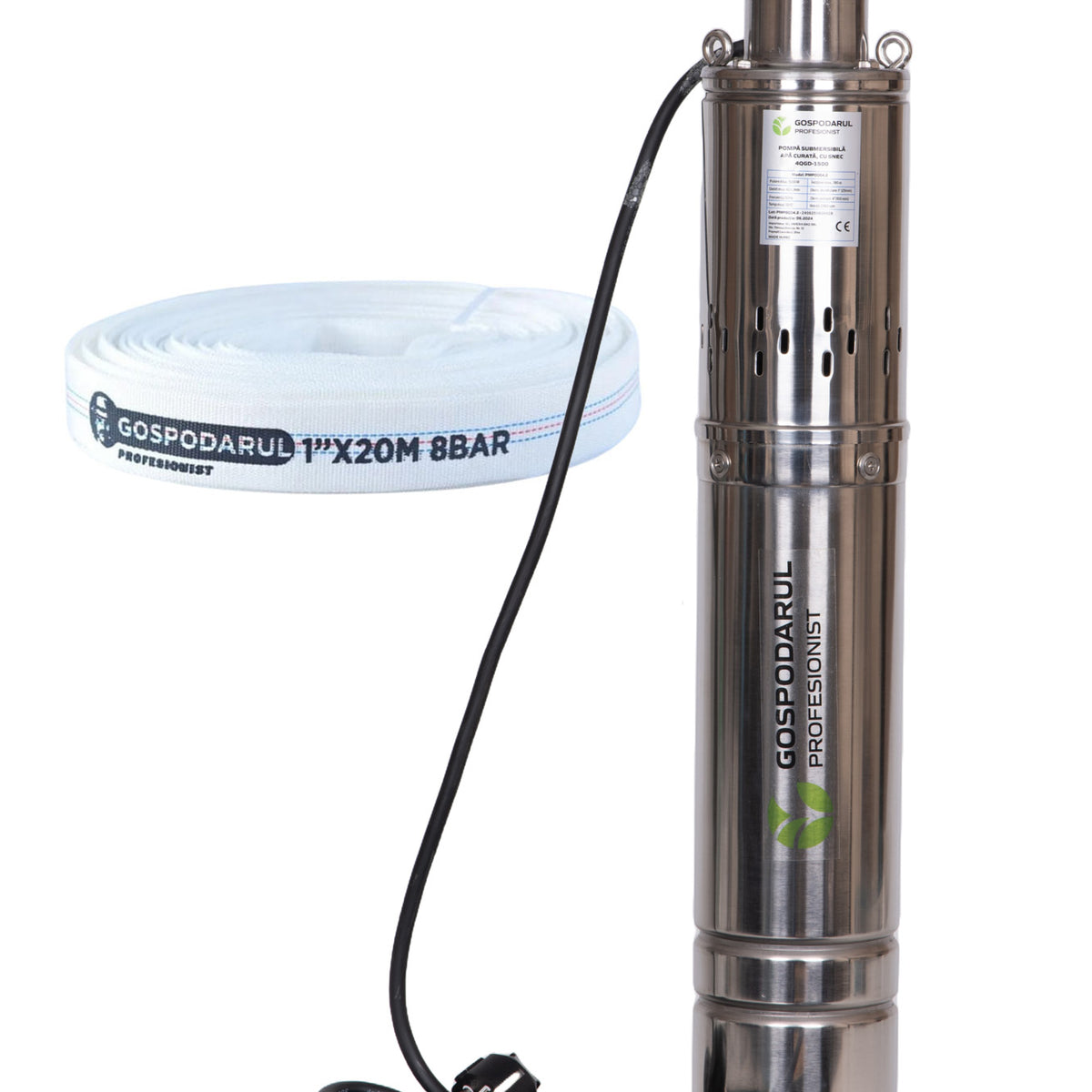 Pompa submersibila Gospodarul Profesionist 1500W, 2400 l/h, cablu 10m ...