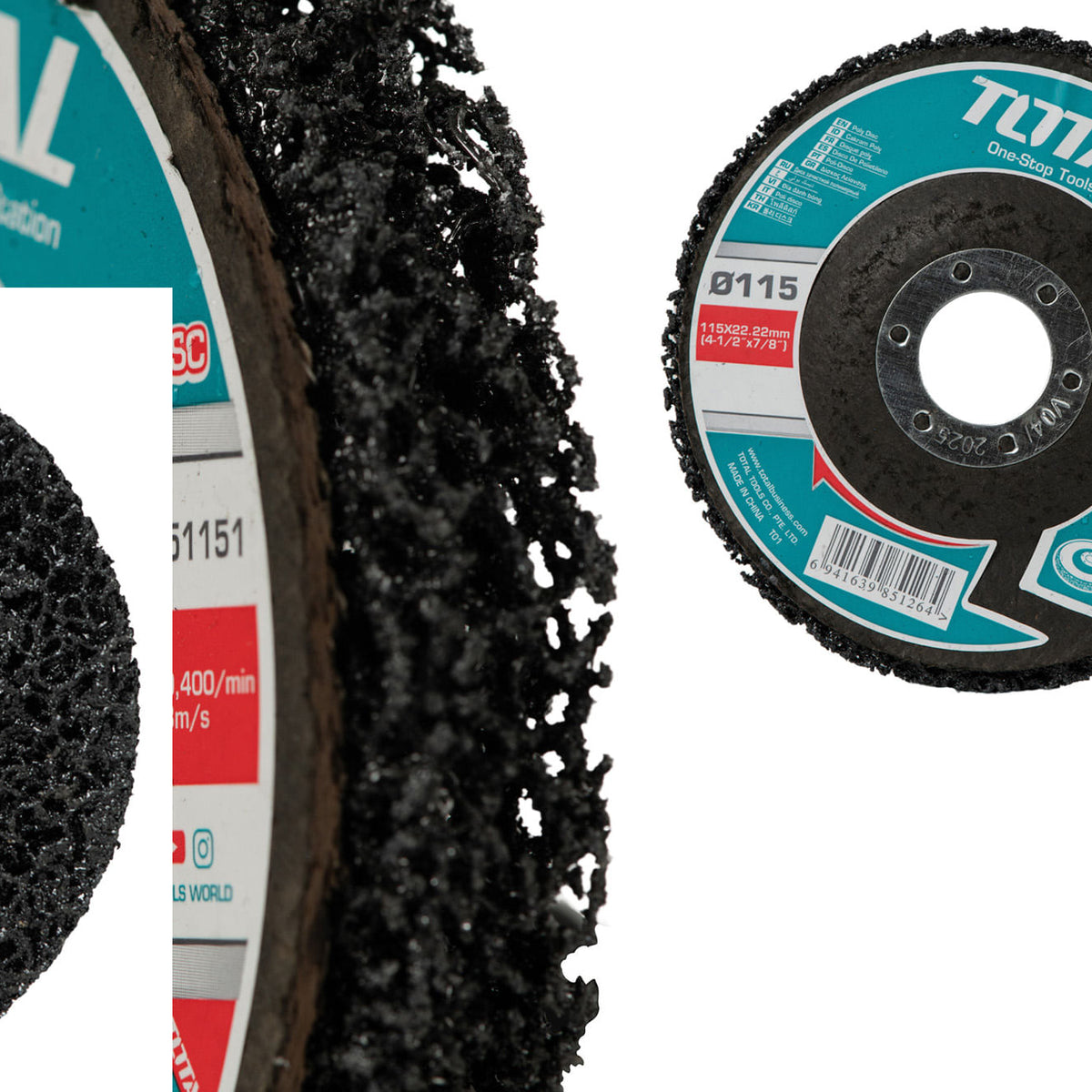 Disc abraziv Total pentru curatat rugina si vopsea, 115mm x 22mm – Atomico